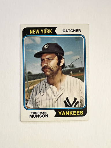 Thurman Munson Autographed Card