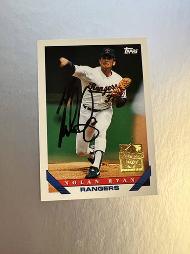 Nolan Ryan Autographed Card