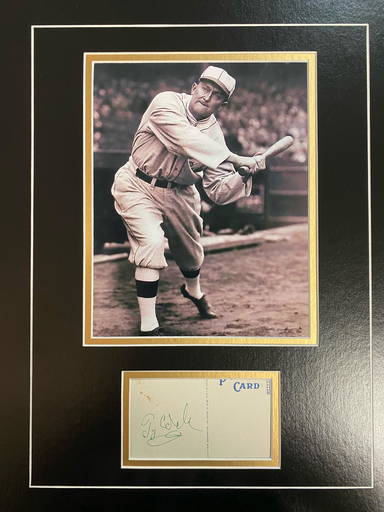 Ty Cobb Autographed Display - Sep 05, 2022 | ICZ Auctions in FL