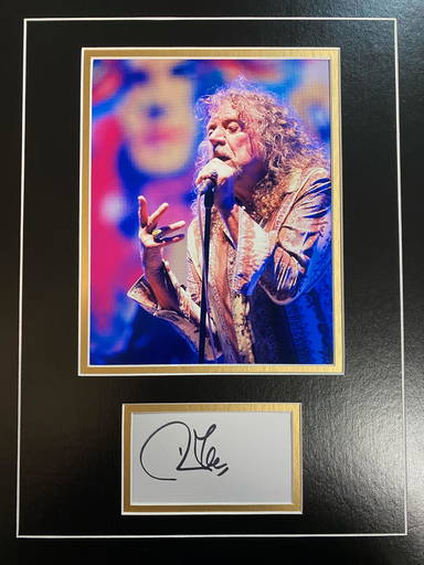 Robert Plant Autographed Display