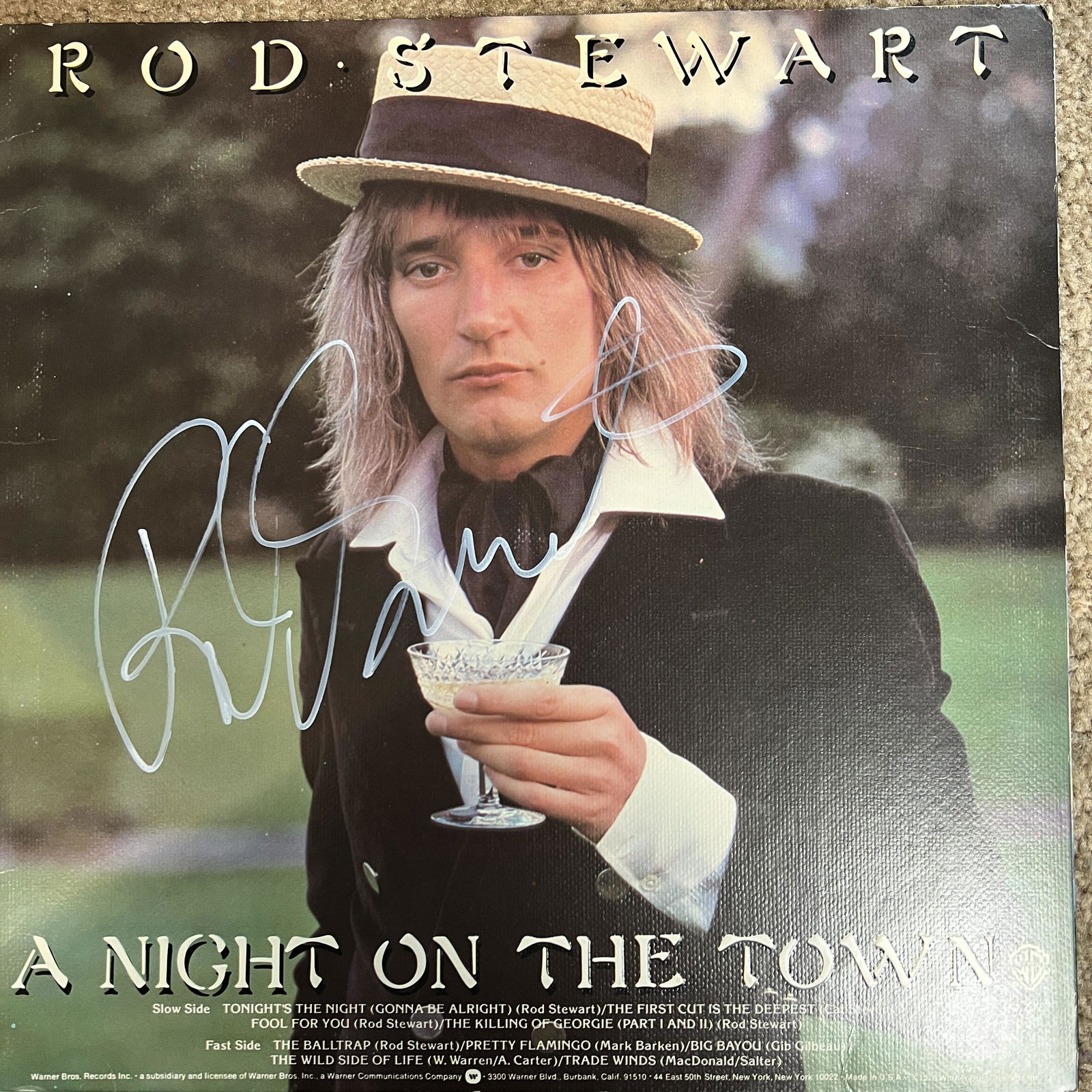 Rod Stewart Autographed Album