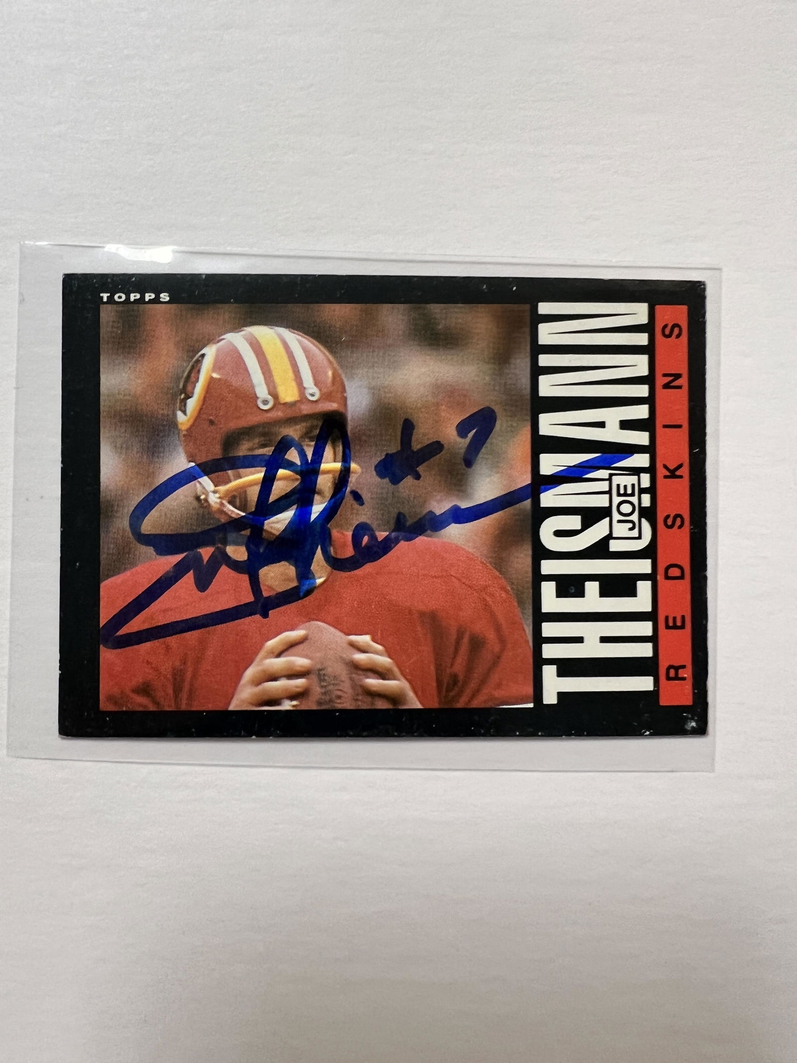 Joe Theismann Autographed Card