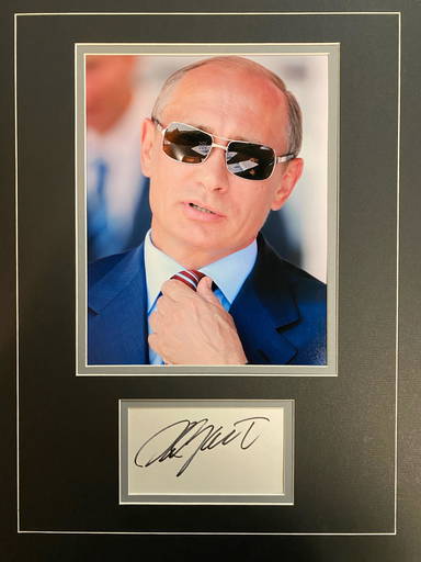 Putin Autographed Display - Nov 08, 2022 | ICZ Auctions in FL