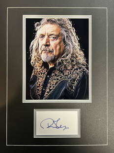 Robert Plant Autographed Display