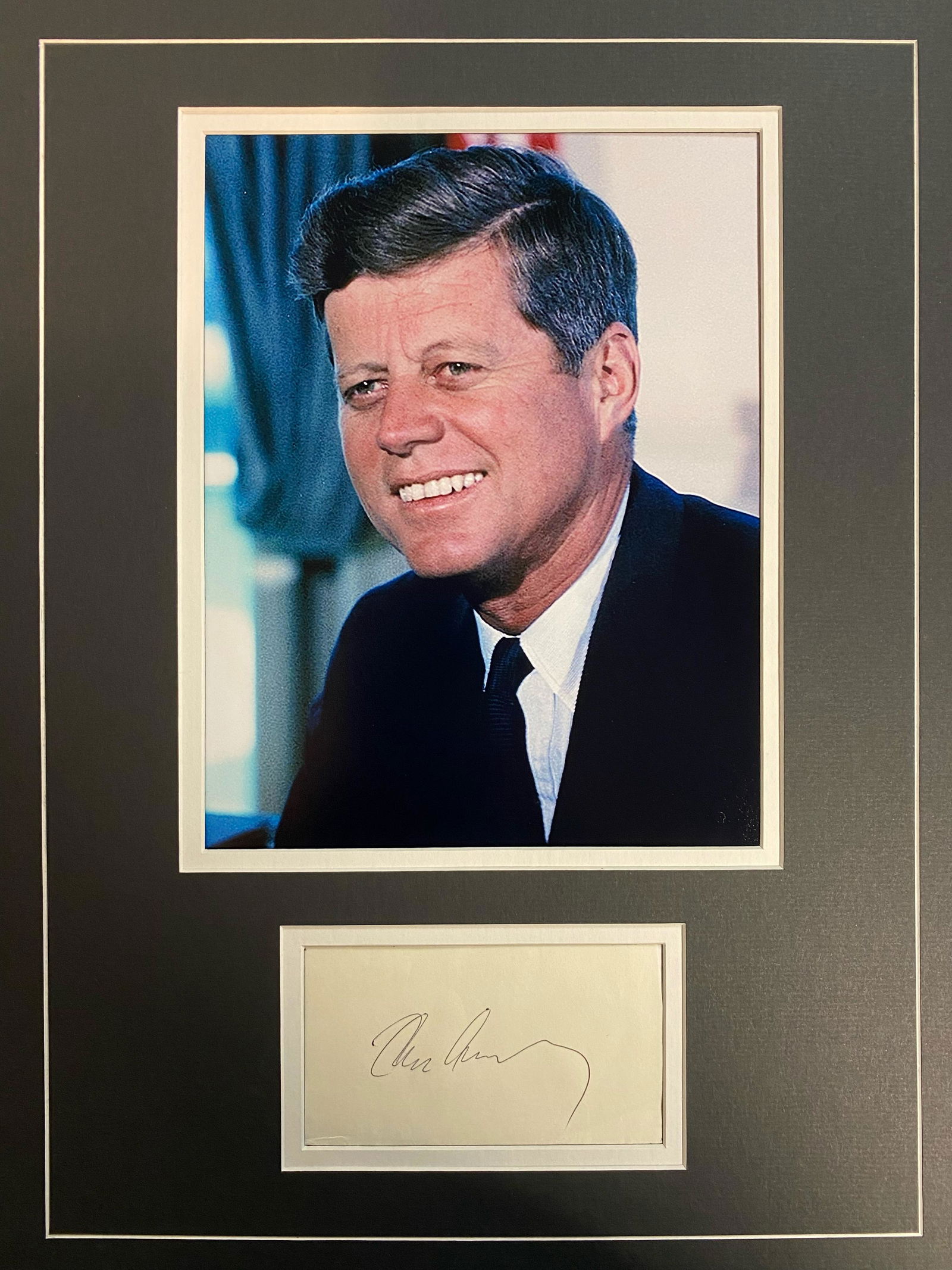 John F. Kennedy Autographed Display