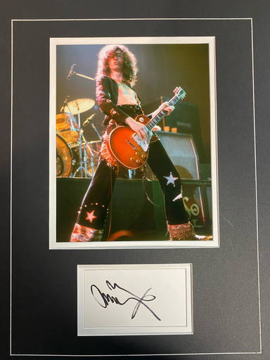 Jimmy Page Autographed Display
