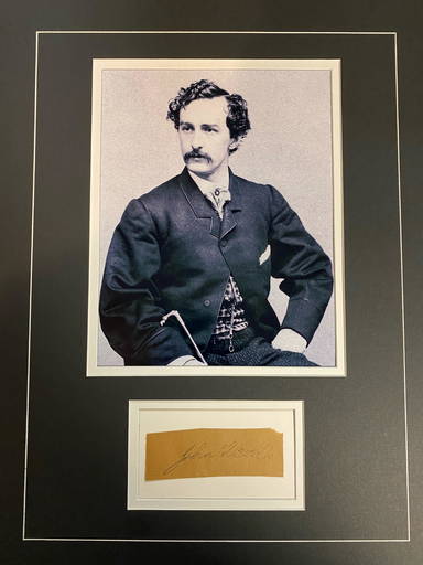 John Wilkes Booth Autographed Display (#0088) on Dec 10, 2022 | ICZ ...