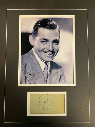Clark Gable Autographed Display (#0101) on Dec 10, 2022 | ICZ Auctions ...