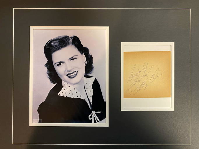 Patsy Cline Autographed Display (#0113) on Dec 10, 2022 | ICZ Auctions ...