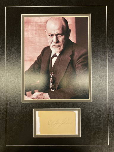 Sigmund Freud Autographed Display