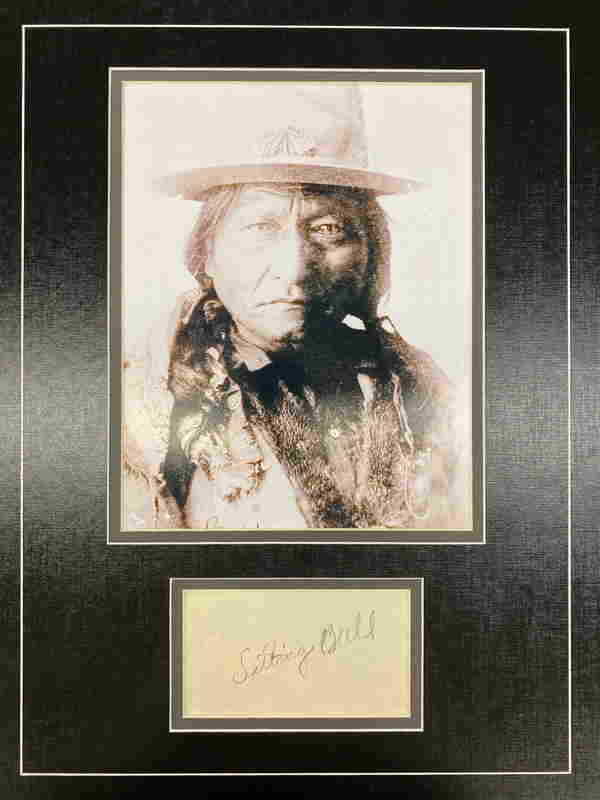 Sitting Bull AUTOGRAPHED Display (#0042) on Dec 15, 2022 | ICZ Auctions in FL