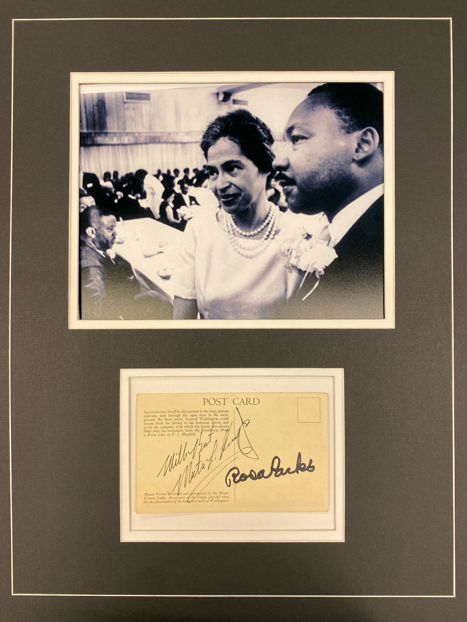 Martin Luther King Rosa PARKS Autographed Display (#0140) on Dec 28 ...