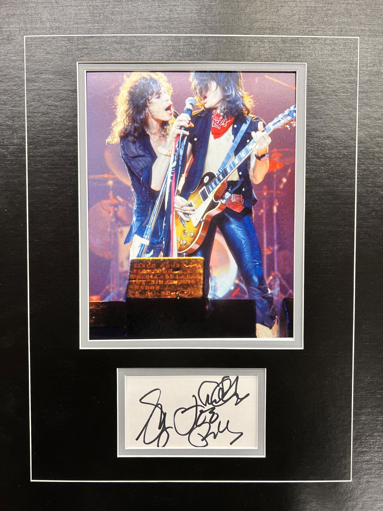 JOE PERRY STEVEN TYLER Autographed Display - Dec 28, 2022 | ICZ ...