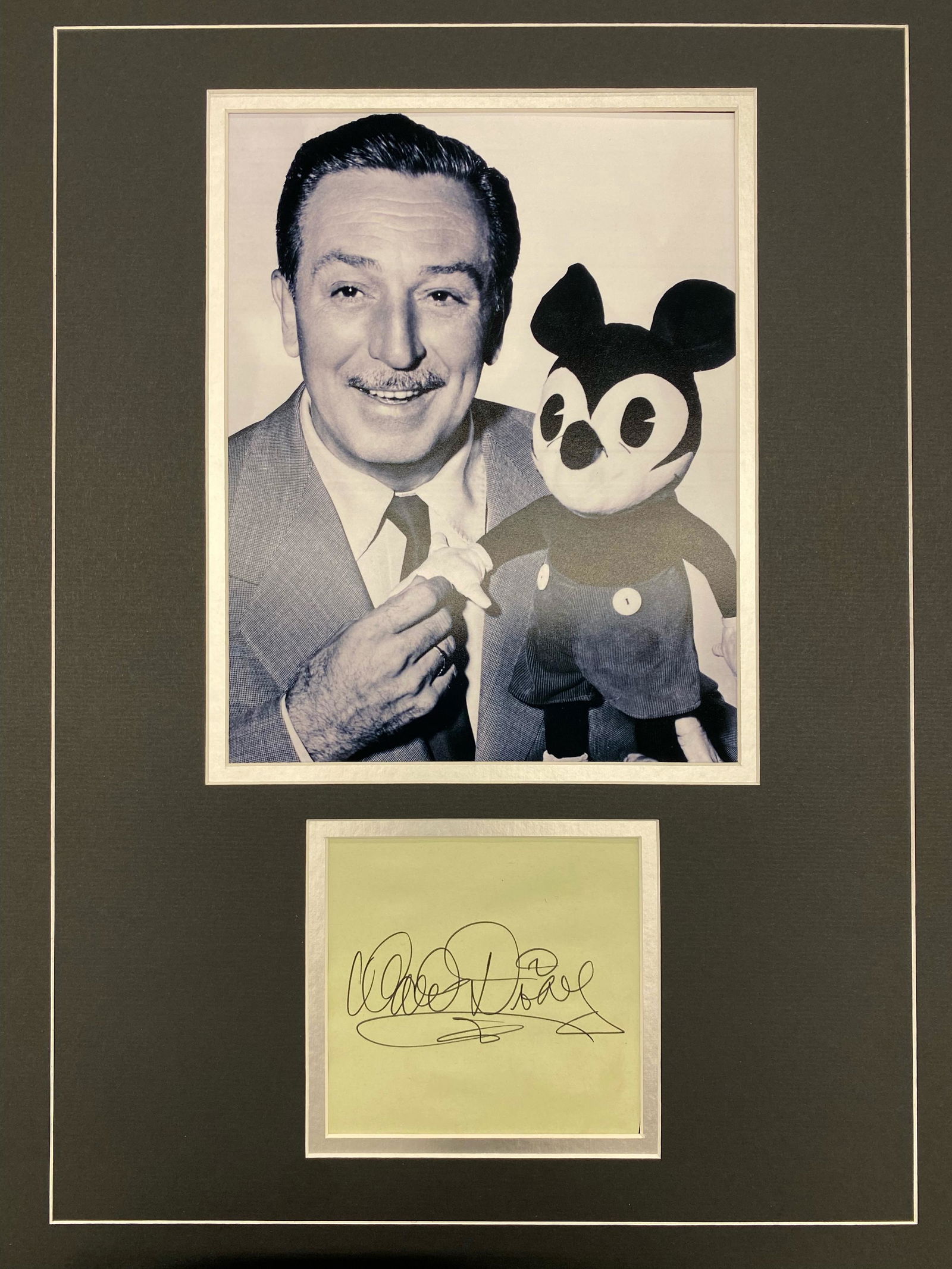 Walt Disney Autographed Display