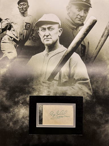Ty Cobb Autographed Display (#0077) on Jan 14, 2023 | ICZ Auctions in FL