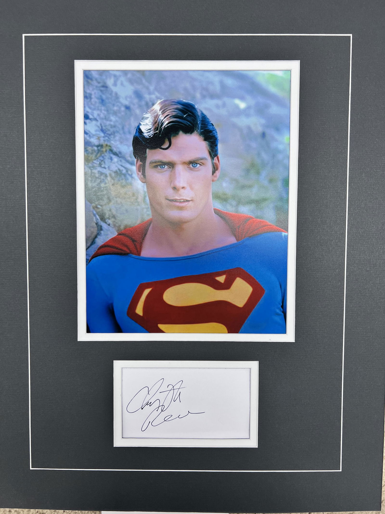 Christopher Reeve Autographed Display