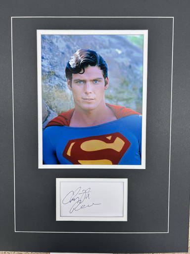 Christopher Reeve Autographed Display