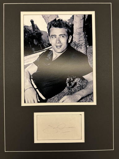 James Dean Autographed Display (#0077) on Jan 25, 2023 | ICZ Auctions in FL