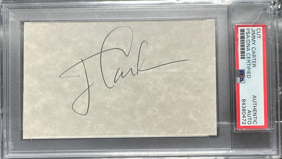 Jimmy Carter Autographed Psa Slab