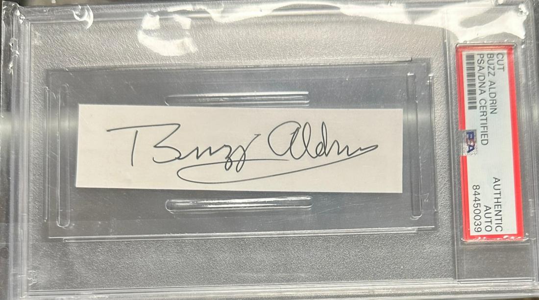Buzz Aldrin Autographed Psa Slab