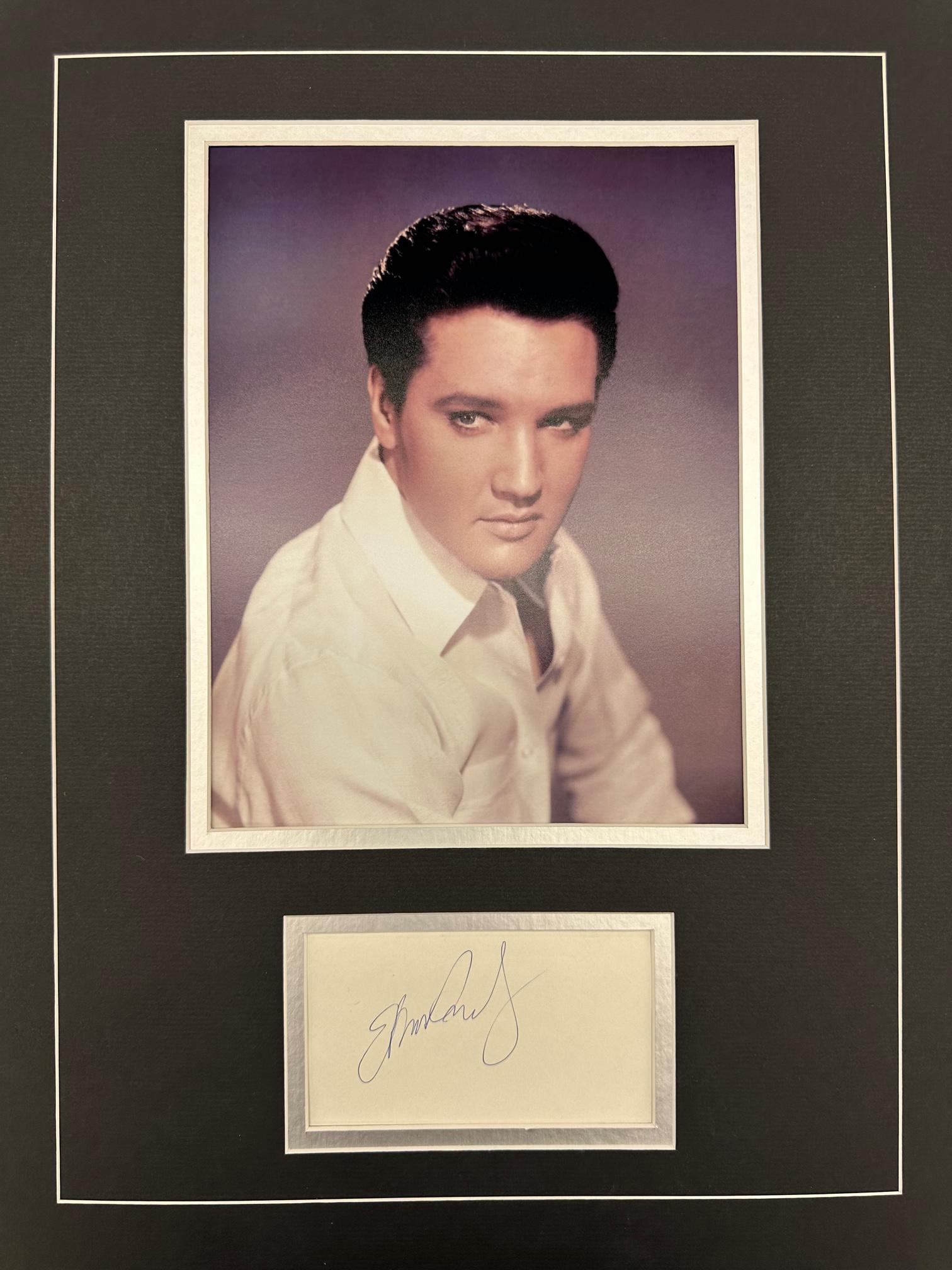 Elvis Presley Autographed Display (#0118) on Feb 19, 2023 | ICZ ...