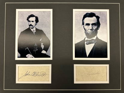 Signed John Wilkes Booth, Cvd Card
