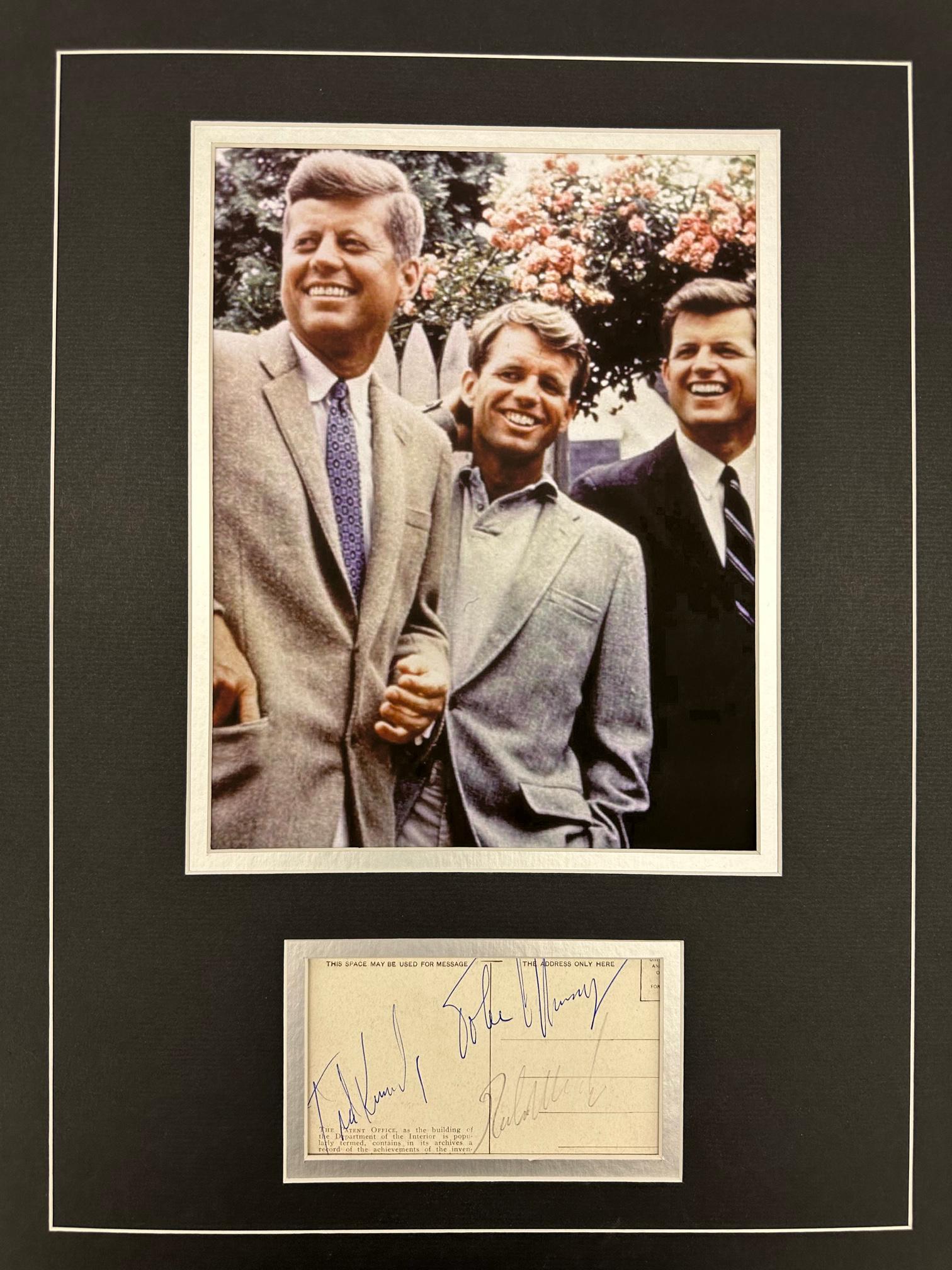 The Kennedy Brothers Jfk Rfk Ted Autographed