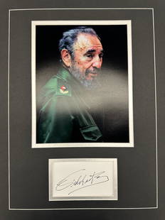 Fidel Castro Autograph Display