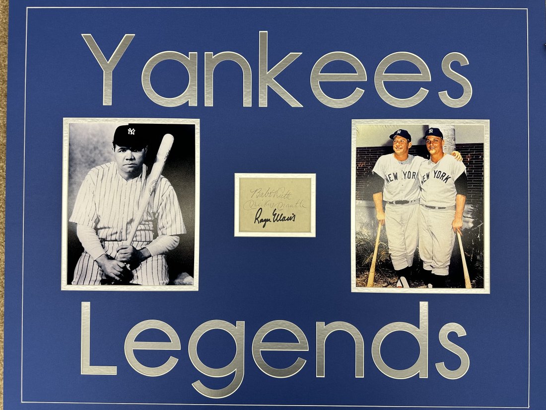 New York Yankees Legends AUTOGRAPHED Display Ruth - Apr 15, 2023 | ICZ ...