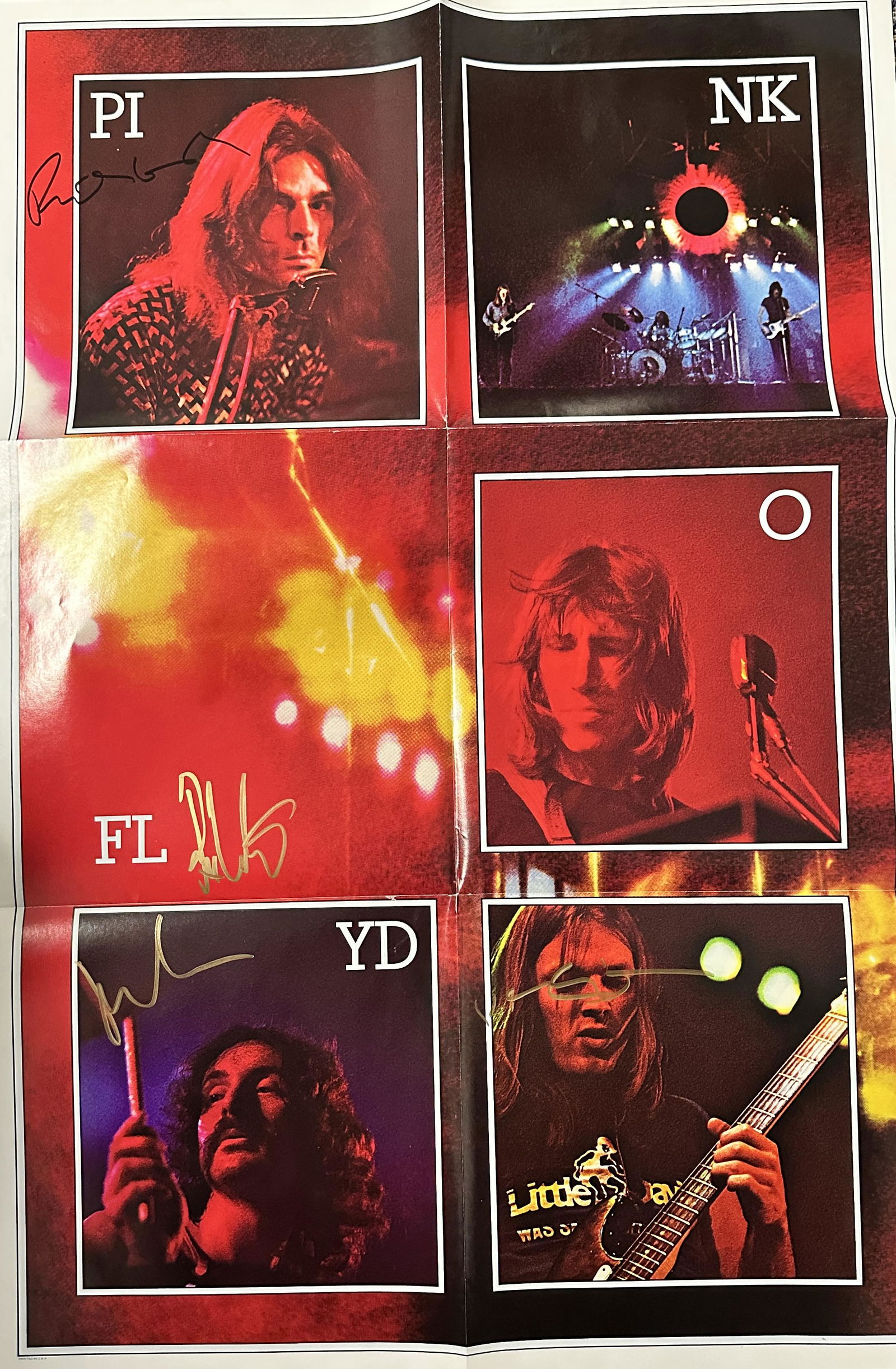 Pink Floyd Autographed Poster All 4
