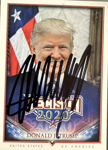 Donald Trump Autographed Card