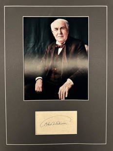 Thomas Edison Autograph Display