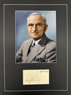 Historic Penmanship: Harry Truman Autographed Baseball With Coa