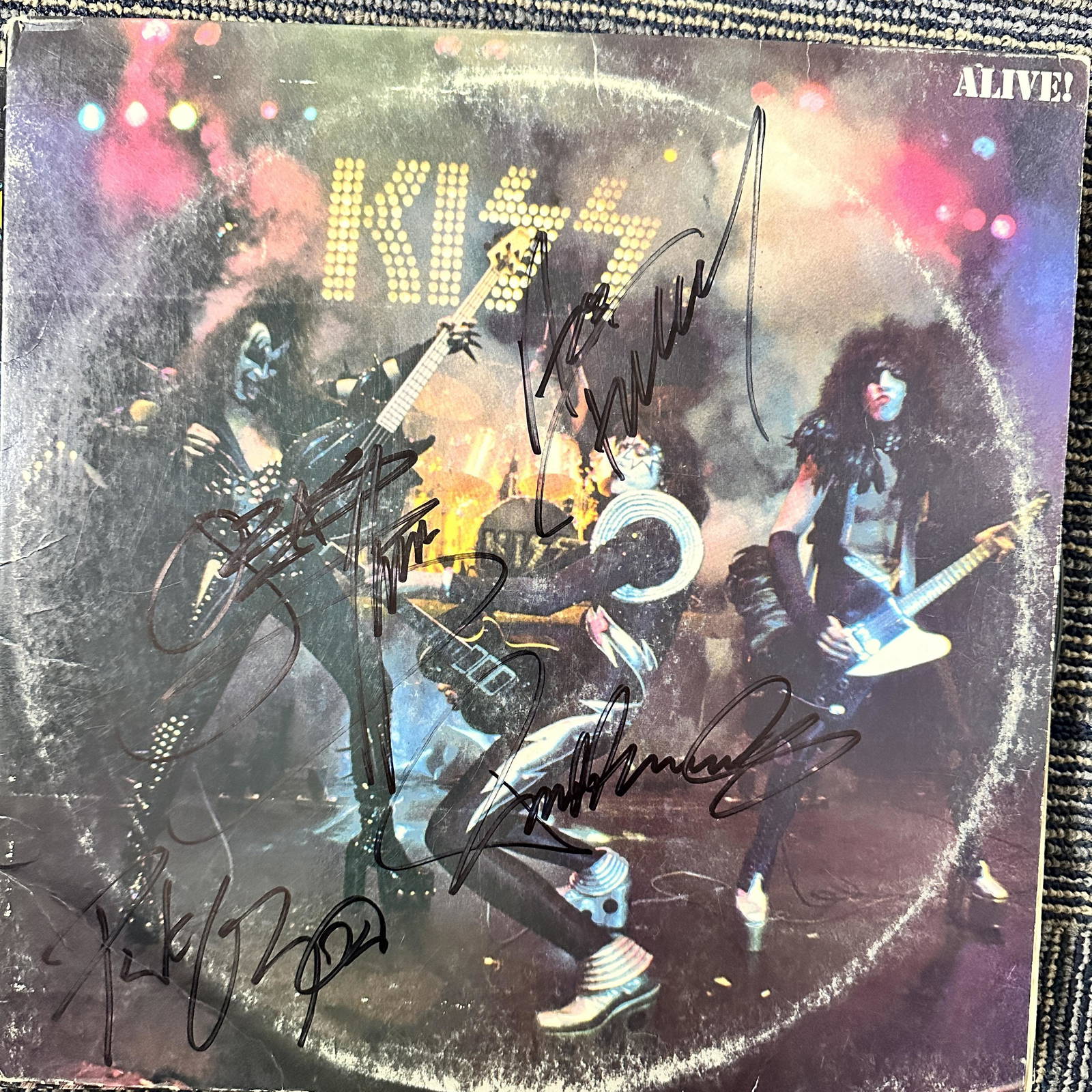 Kiss Autographed Album All 4 Auction