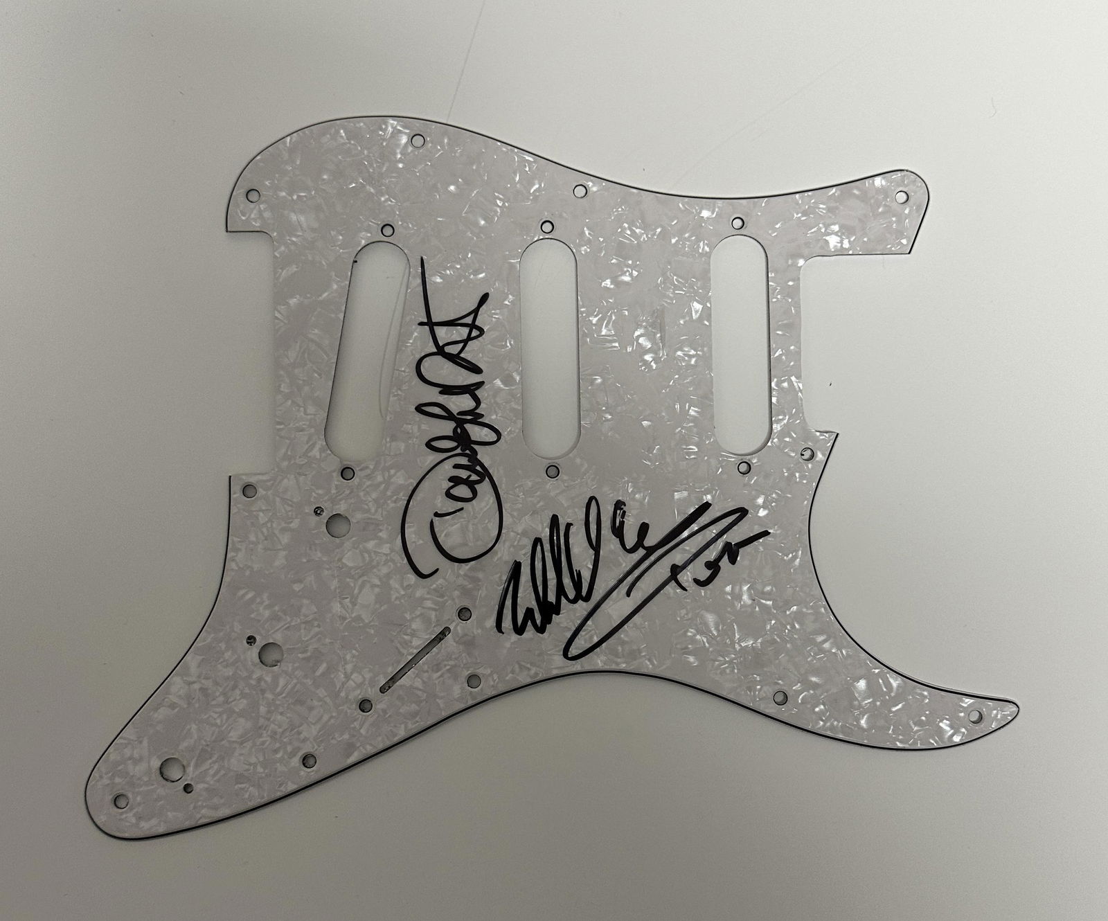 Eddie Van Halen David Lee Roth Autographed Pickguard