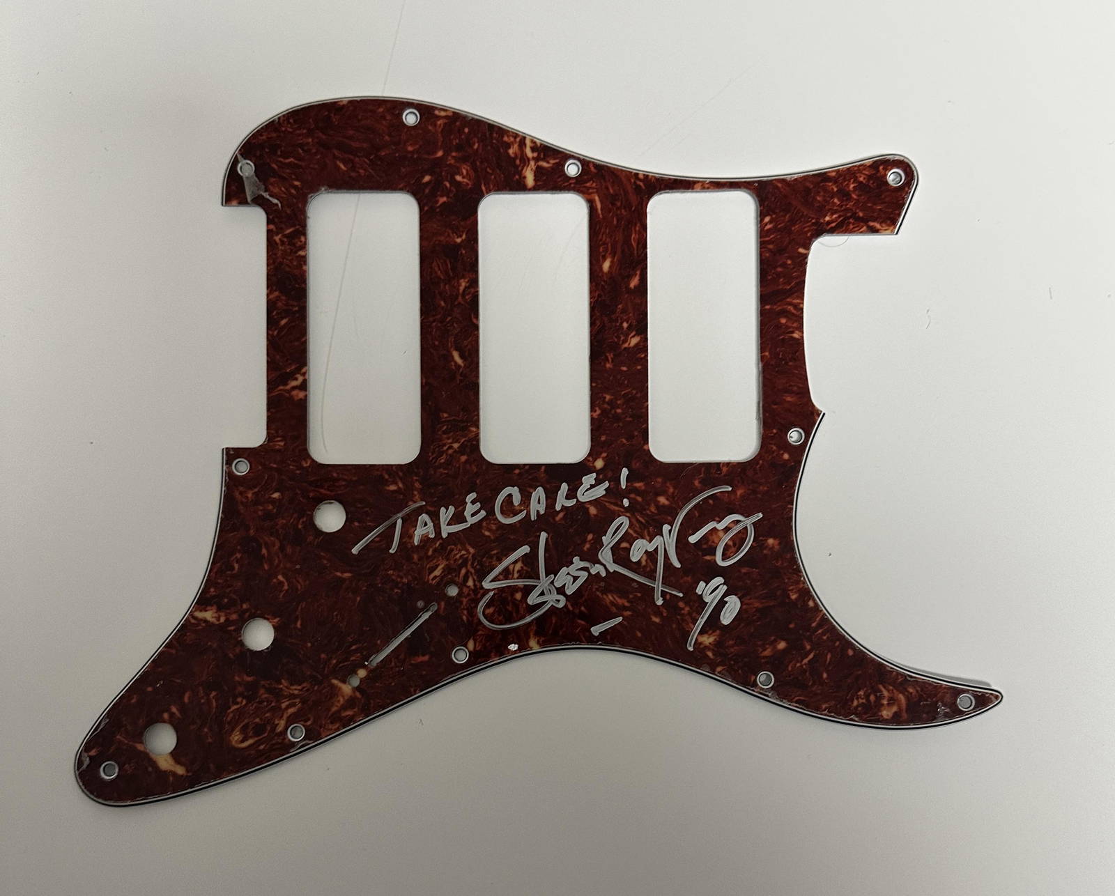 Stevie Ray Vaughan Autographed Pickguard Auction