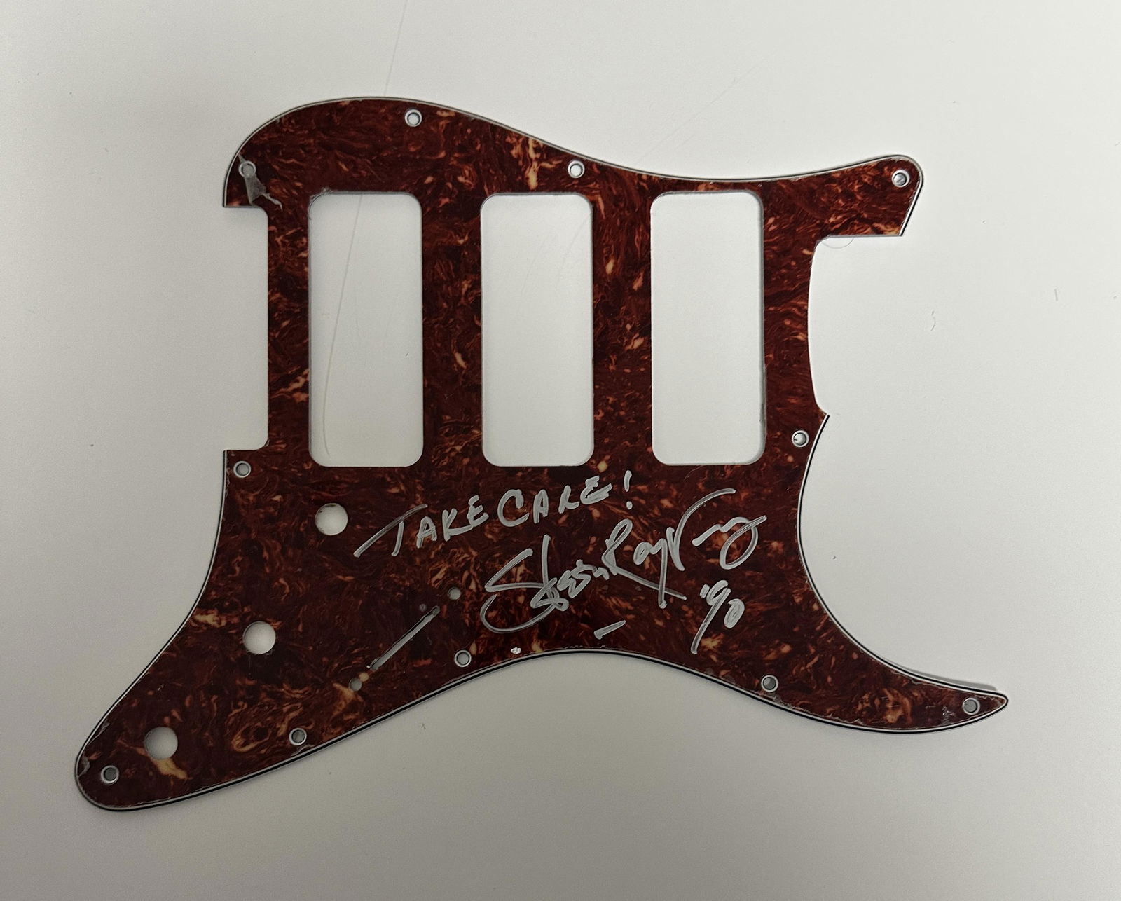 Stevie Ray Vaughan Autographed Pickguard Auction