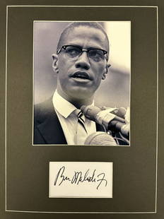 Malcolm X Autograph Display