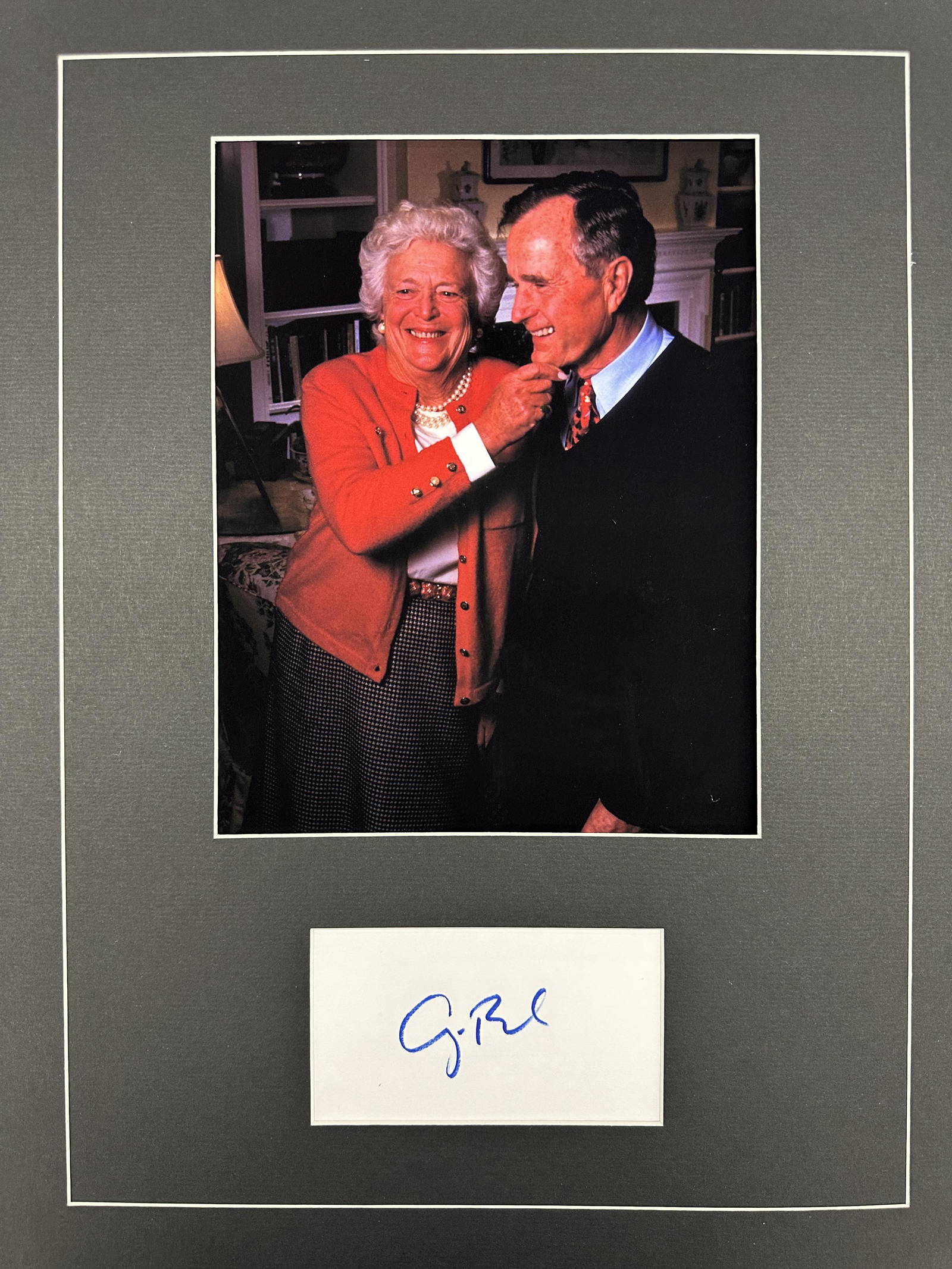 George Bush Sr Autographed Display Auction