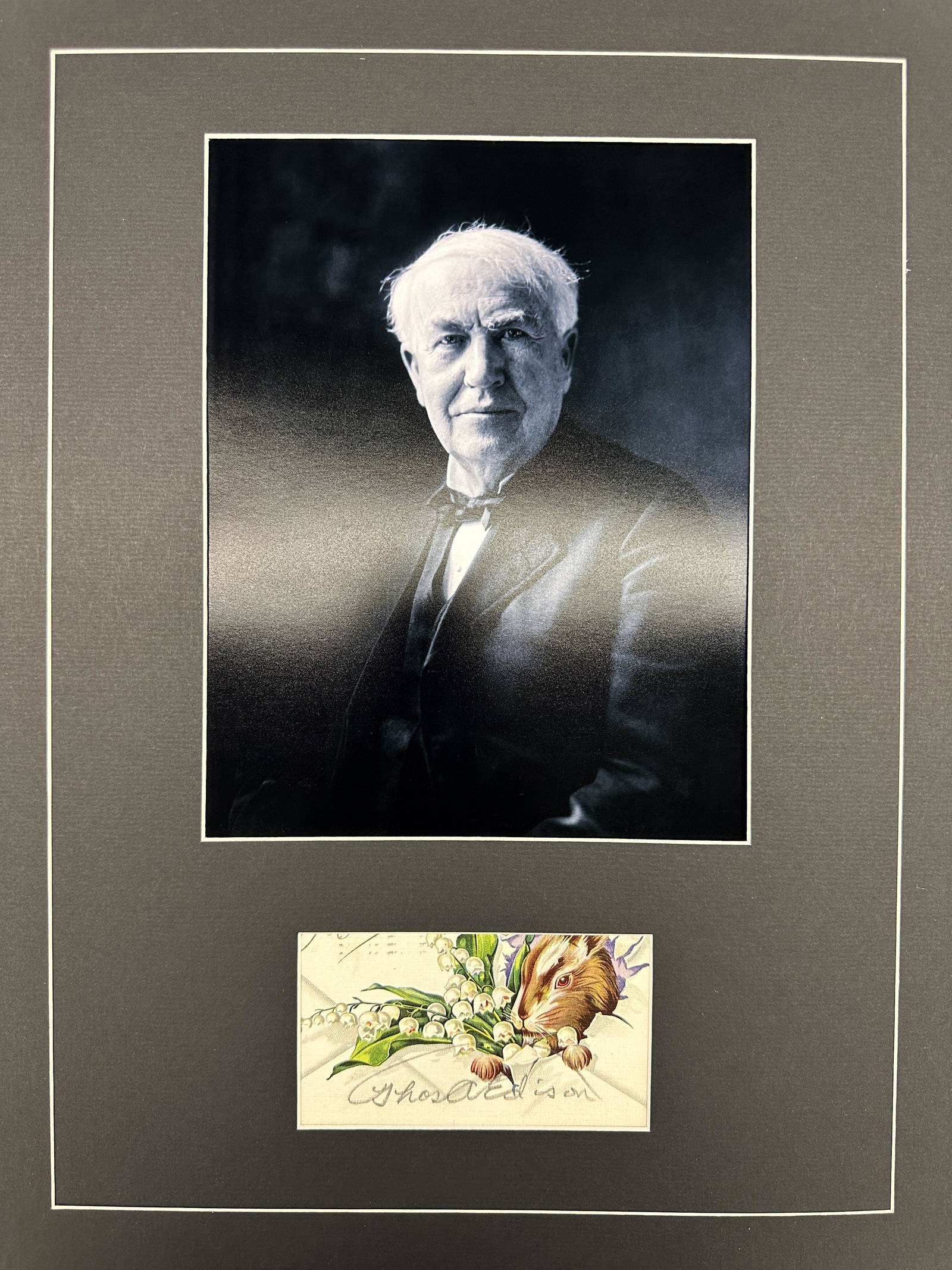 Thomas Edison Autographed Display Auction