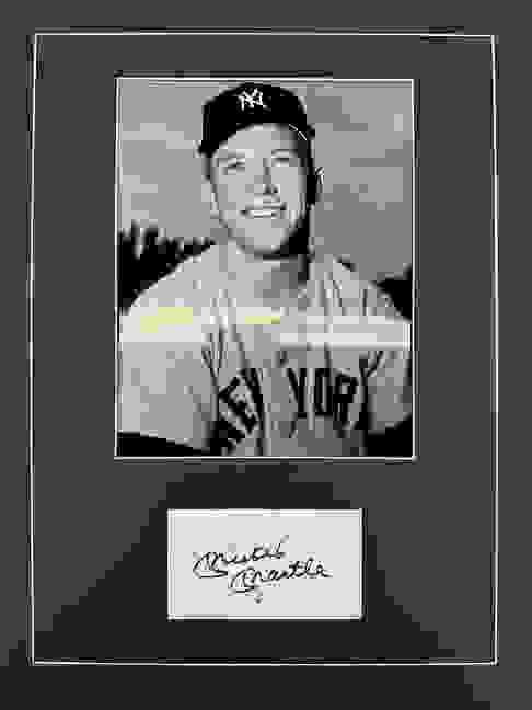 Mickey Mantle Autographed Display Auction