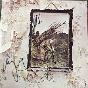Led Zeppelin Autographed Hand Signed Record Album The Original Lineup ...