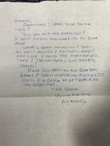 Richard Ramirez Autographed Handwritten Letter