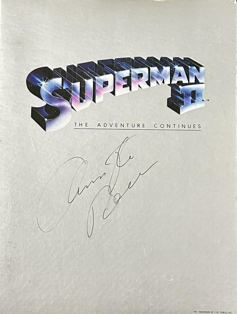 Christopher Reeve Autographed Booklet Auction