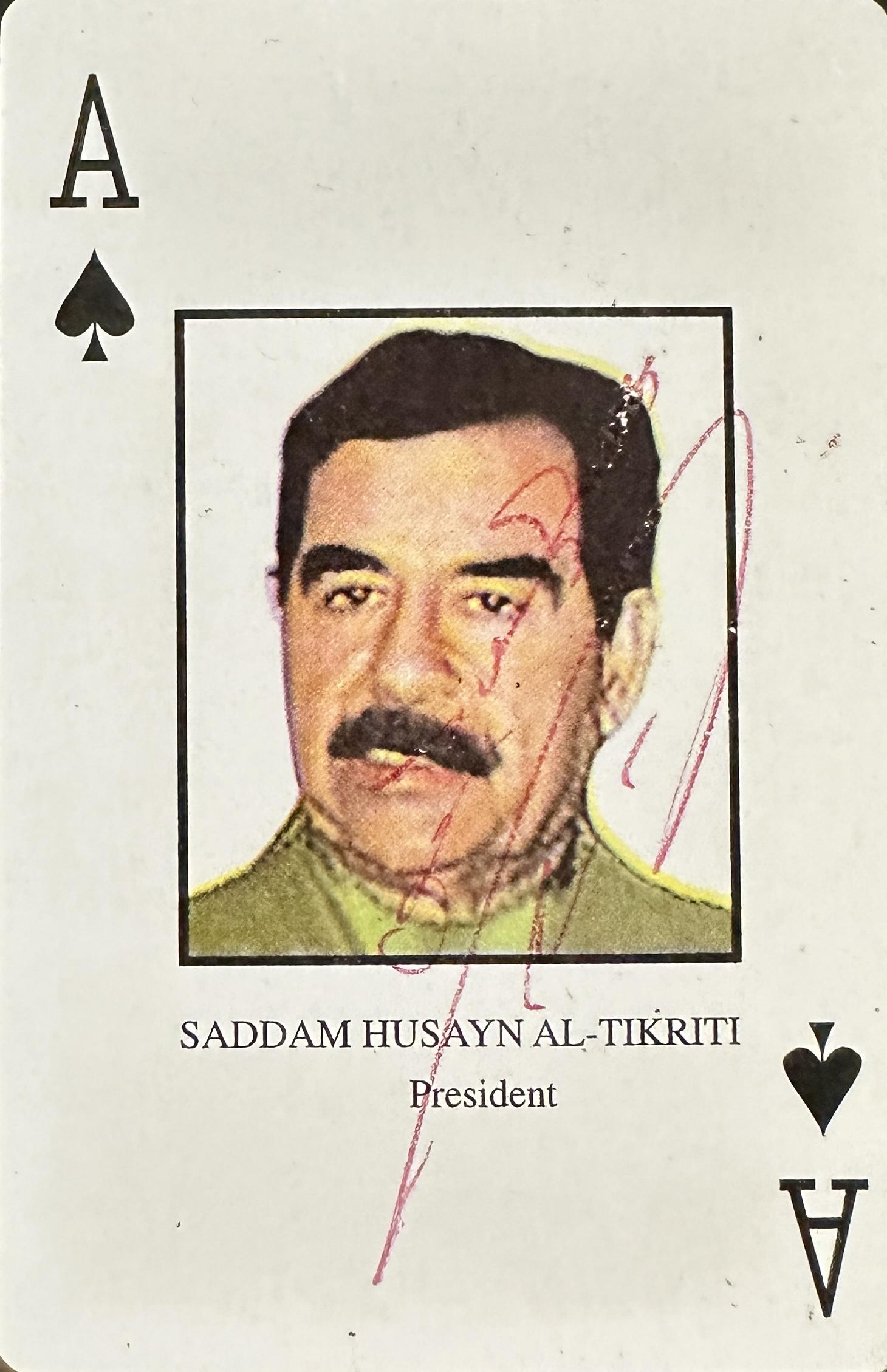 Saddam Hussein Autographed Playing Card