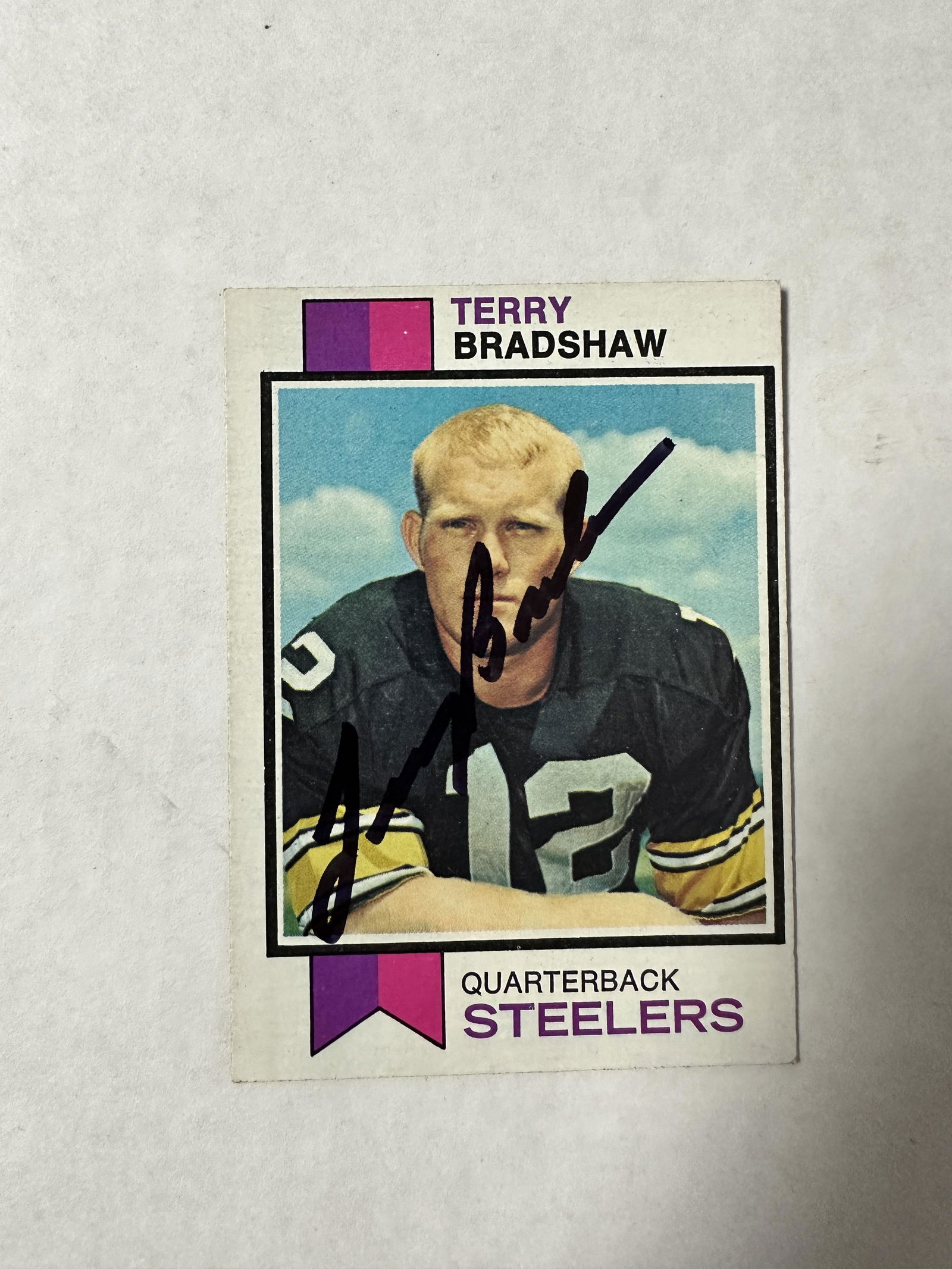 Terry Bradshaw Autographed Card