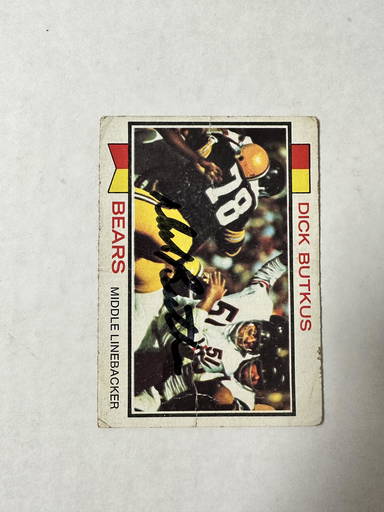 Dick Butkus Autographed Card