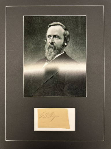 Rb Hayes Autographed Display