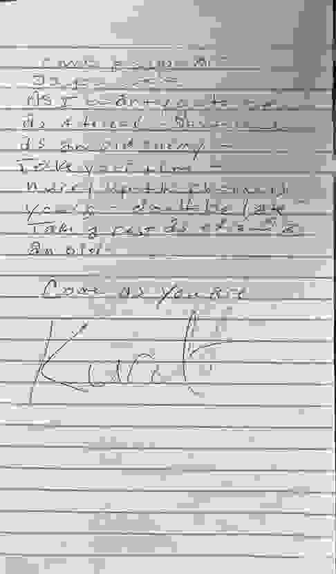 Kurt Cobain Autographed Hand Written Note Auction