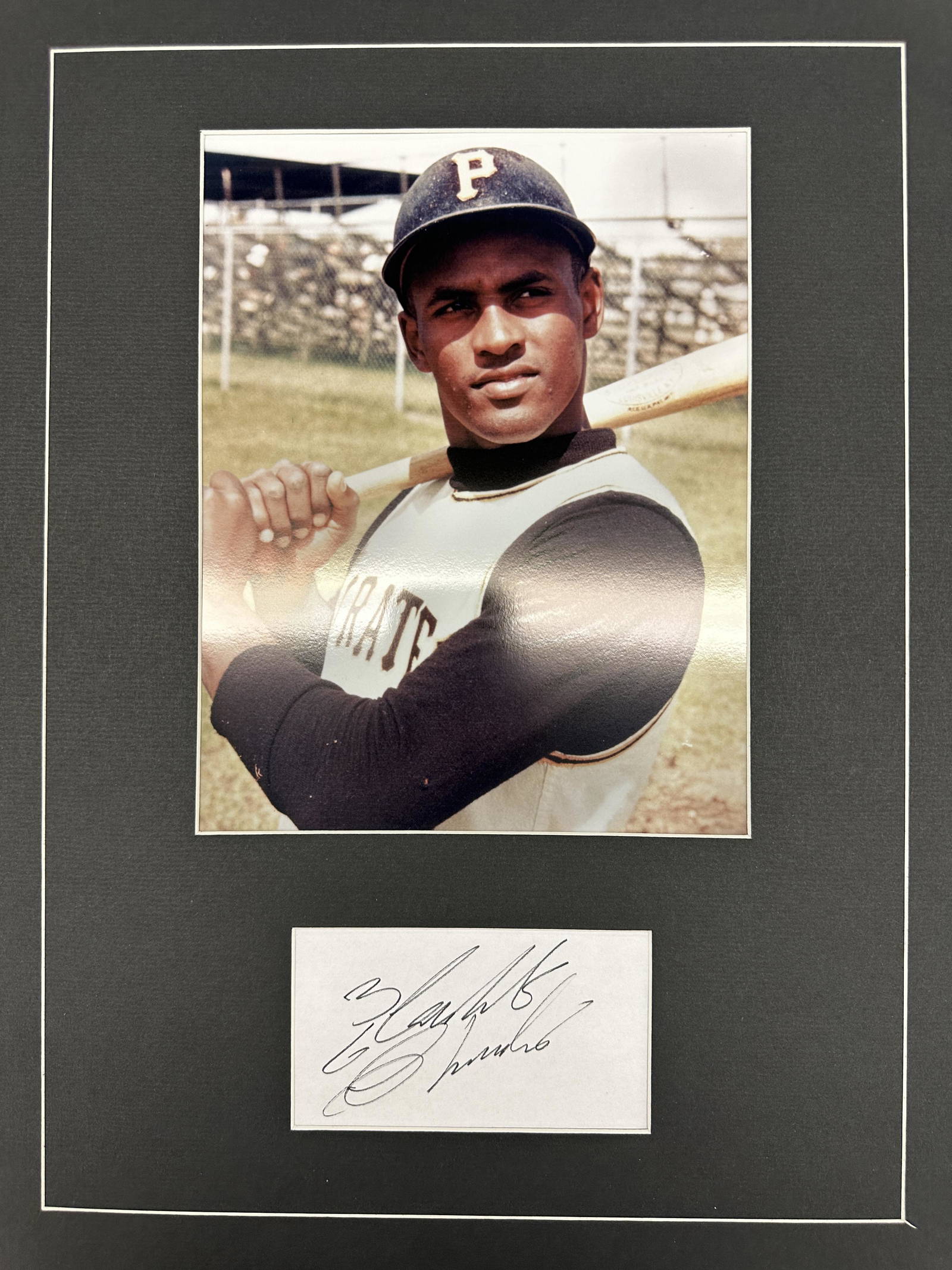 Roberto Clemente Autographed Display Auction
